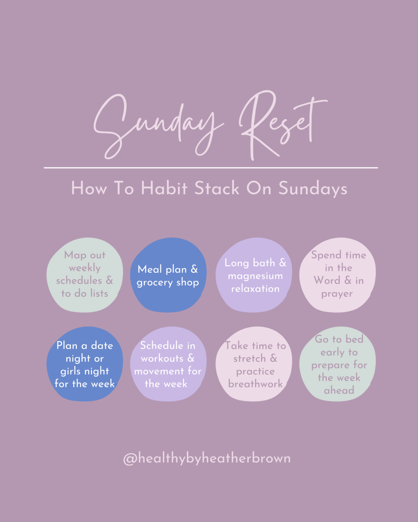 8 Sunday Reset Steps To Build Healthy Habits - Healthy By Heather Brown